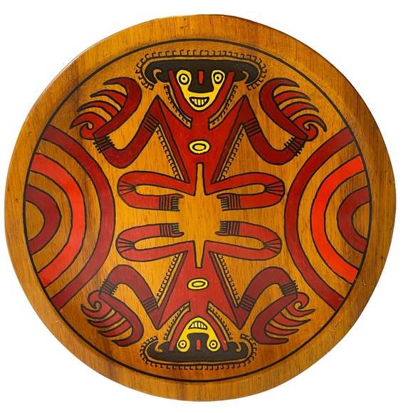 Wall Decor | Vintage Turtle God Batea Wood Tray Handpainted Panama ...